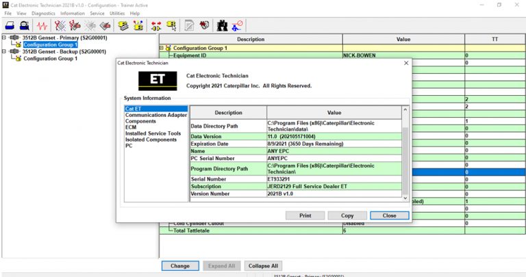 Cat Caterpillar ET Electronic Technician Diagnostic Software Latest ...