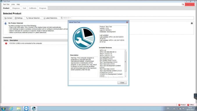 Volvo Vocom II Diagnostic Kit 88894000 Truck Diagnostic Adapter ...